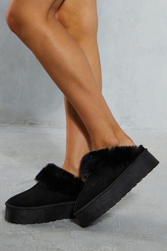 Flats | Faux Fur Lined Platform Slippers | MissPap Flats | Faux Fur Lined Platform Slippers | MissPap